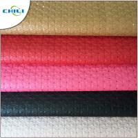 China Best Price glitter Synthetic pu embroidered Shoe Leather for sale