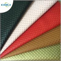 China high quality synthetic embroidered fabric Shoe leather for sale