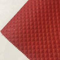China high quality synthetic embroidered fabric Shoe leather for sale