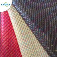 China Made In China Coated Waterproof Fancy Faux Embroidered shoe  Leather for sale