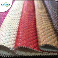 China Made In China Coated Waterproof Fancy Faux Embroidered shoe  Leather for sale