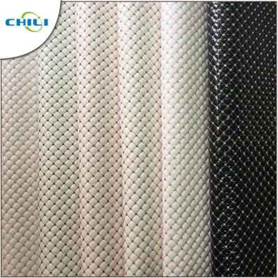 China Colorful Vegan Leather Fabric , Stretch Leather Fabric Glossy Resists Mold for sale