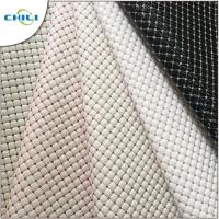 China Colorful Vegan Leather Fabric , Stretch Leather Fabric Glossy Resists Mold for sale