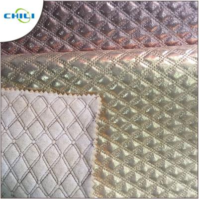 China Eco Friendly  Diamond Stitch Leather UV Resistant Antibacterial Water Proof for sale