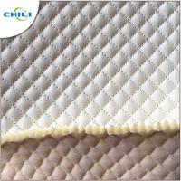 China PU Quilted Leather Fabric None Stretch Restaurant Seating Comfortable Touch Feel for sale