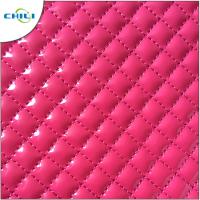 China PU Quilted Leather Fabric None Stretch Restaurant Seating Comfortable Touch Feel for sale