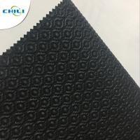 China Artificial Black Leather Fabric , Recycled Leather Fabric Vinyl Secondary Fabric for sale