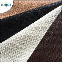 China Artificial Black Leather Fabric , Recycled Leather Fabric Vinyl Secondary Fabric for sale