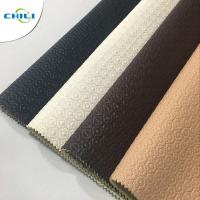China Artificial Black Leather Fabric , Recycled Leather Fabric Vinyl Secondary Fabric for sale