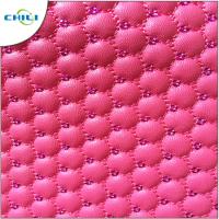 China Decorative Quilted Leather Fabric Foam Backing For Auto Headliner Headboard for sale