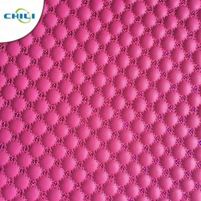 China Patent Quilted Leather Fabric Rexine Shoe Personalized Anti Scratch Home Decor for sale