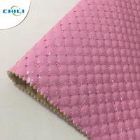 China Notebook Quilted Leather Fabric , Faux Quilt Fabric Customized Color for sale