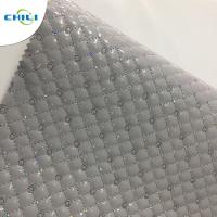 China Shine Quilted Leatherette Fabric , Vinyl Leather Fabric Floral Soft Pleated for sale