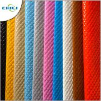 China Shine Quilted Leatherette Fabric , Vinyl Leather Fabric Floral Soft Pleated for sale
