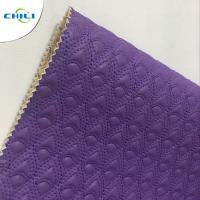 China Washable Quilted Leather Fabric , Quilted Leather Upholstery Diamond Tuck for sale