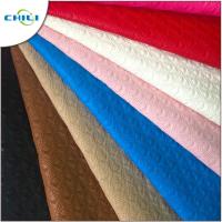 China Washable Quilted Leather Fabric , Quilted Leather Upholstery Diamond Tuck for sale