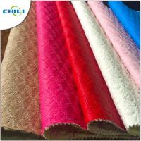 China Washable Quilted Leather Fabric , Quilted Leather Upholstery Diamond Tuck for sale