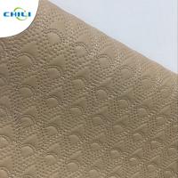 China Washable Quilted Leather Fabric , Quilted Leather Upholstery Diamond Tuck for sale