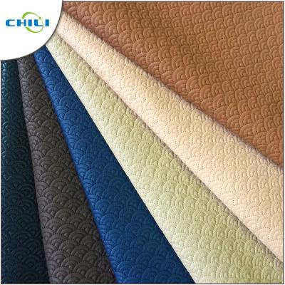 China Bag Making Quilted Leather Material , Faux Leather Sheets Woven Textured for sale
