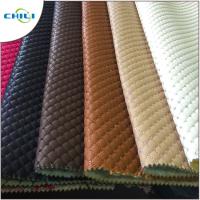 China Embossed Quilted Leather Fabric Snakeskin Elegant Easy Cleaning Thin Purple for sale