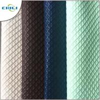 China Black Quilted Leather Fabric Environmental Friendly Furniture Upholstery for sale