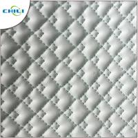 China Black Quilted Leather Fabric Environmental Friendly Furniture Upholstery for sale