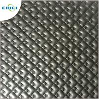 China Waterproof Leather Upholstery Fabric , Black Quilted Vinyl Fabric Artificial Synthetic for sale