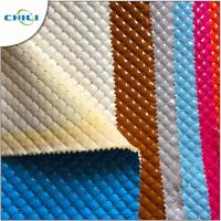 China Shiny PU Quilted Leather Fabric Fashionable Multi Application Custom Thickness for sale