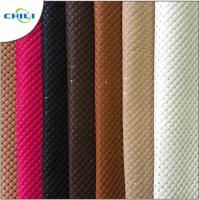 China Thicker Padded Faux Leather Fabric Multi Layers Anti Mildew Elastic Mesh for sale