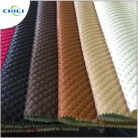 China Thicker Padded Faux Leather Fabric Multi Layers Anti Mildew Elastic Mesh for sale