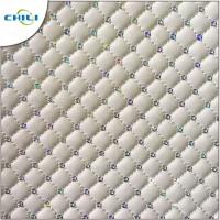 China Thicker Padded Faux Leather Fabric Multi Layers Anti Mildew Elastic Mesh for sale