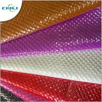 China Chunky Rexine Floral Quilted Leather Fabric , Faux Leather Upholstery Shoes Decor for sale