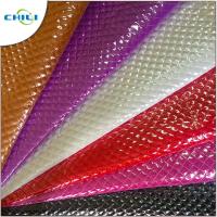 China Chunky Rexine Floral Quilted Leather Fabric , Faux Leather Upholstery Shoes Decor for sale