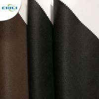 China Brown  Black Vegan Leather Fabric Metallic Attrective Look Elegant Design for sale