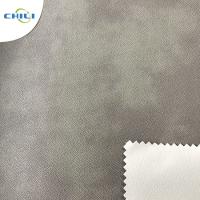 China Embossed  PU Leather Fabric Advanced Technology Thick  Polyestermaterial for sale