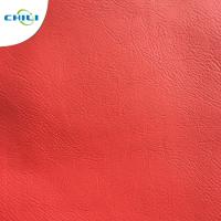 China Solid Color PU Leather Fabric Waterproof Woven Backing Design Smooth for sale