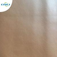 China Solid Color PU Leather Fabric Waterproof Woven Backing Design Smooth for sale
