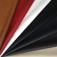 China Red PU Leather Fabric , Leather Like Material High Elasticity Wear Resistant for sale