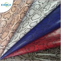 China Bags Upholstery Faux Leather Vinyl Fabric 100% Polyurethane Finish Artificial Grain for sale