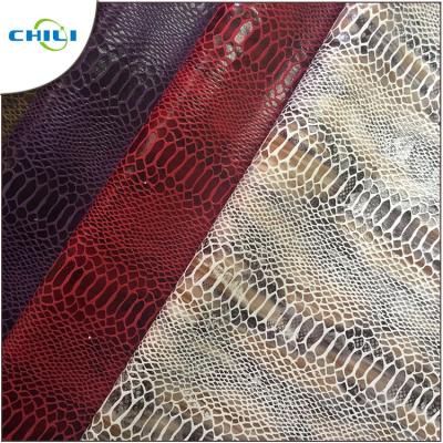 China OEM ODM Printed Faux Leather Fabric Bulk Moisture Impervious for sale