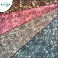 China Flexible Faux Vinyl Fabric , Quilted Pleather Fabric Stretch Imitation Patterned for sale