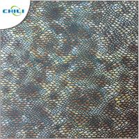 China Flexible Faux Vinyl Fabric , Quilted Pleather Fabric Stretch Imitation Patterned for sale