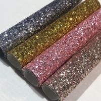 China 0.8mm Glitter Leather Fabric for sale