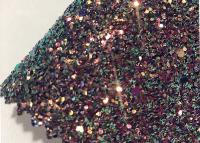 China Fireproof 54/55' 3D Holographic Glitter Leather Fabric for sale