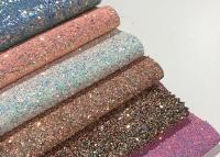 China Fireproof 54/55' 3D Holographic Glitter Leather Fabric for sale