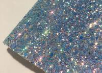 China Fireproof 54/55' 3D Holographic Glitter Leather Fabric for sale