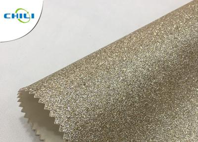 China Anti Mildew Grade 3 50m/Roll Faux Glitter Leather Fabric for sale