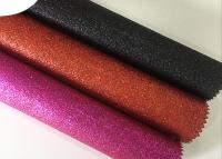 China Anti Mildew Grade 3 50m/Roll Faux Glitter Leather Fabric for sale