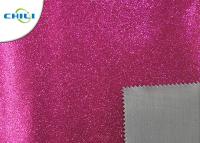 China Anti Mildew Grade 3 50m/Roll Faux Glitter Leather Fabric for sale
