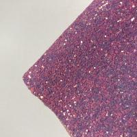 China 1.4mm 3D Holographic Wallpaper Metallic Chunky Glitter Fabric for sale